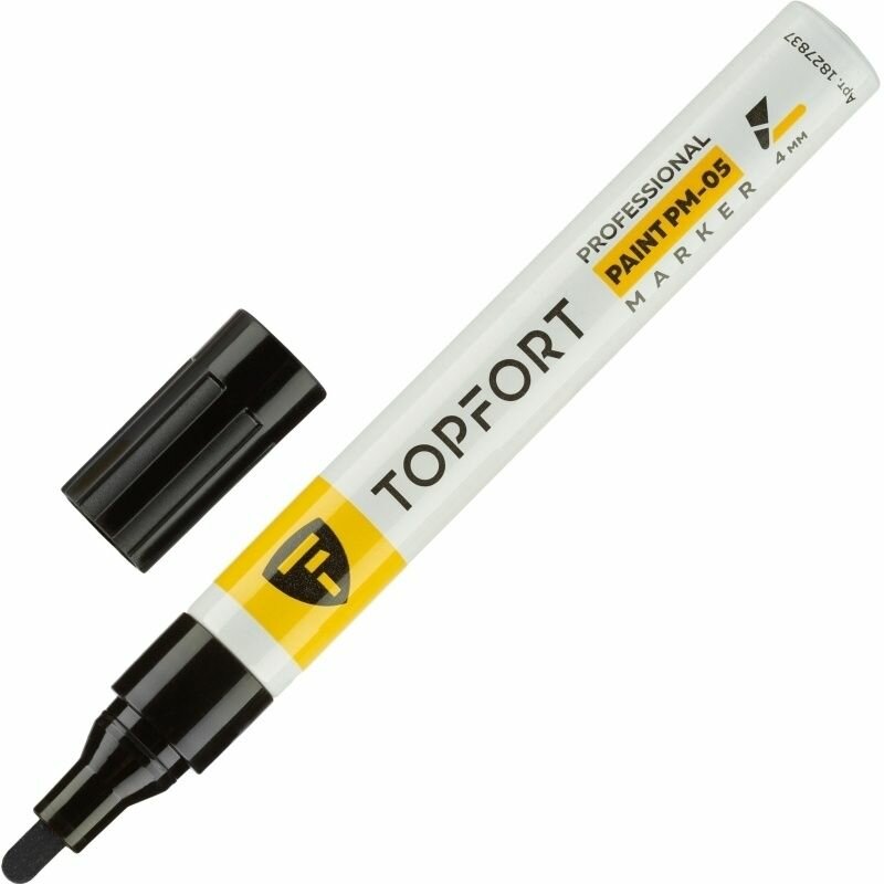 Маркер Topfort "Paint", лаковый, 4 мм, черный (ZP1501)