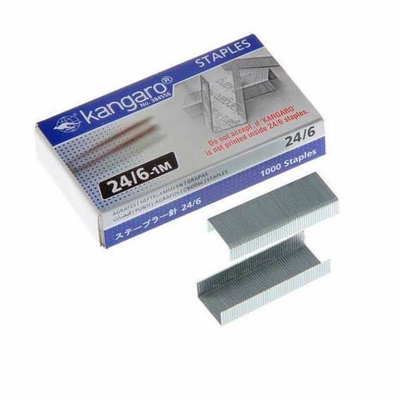 Скобы Kangaro для степлера, №24/6, из высококачественной стали (24/6-1M)