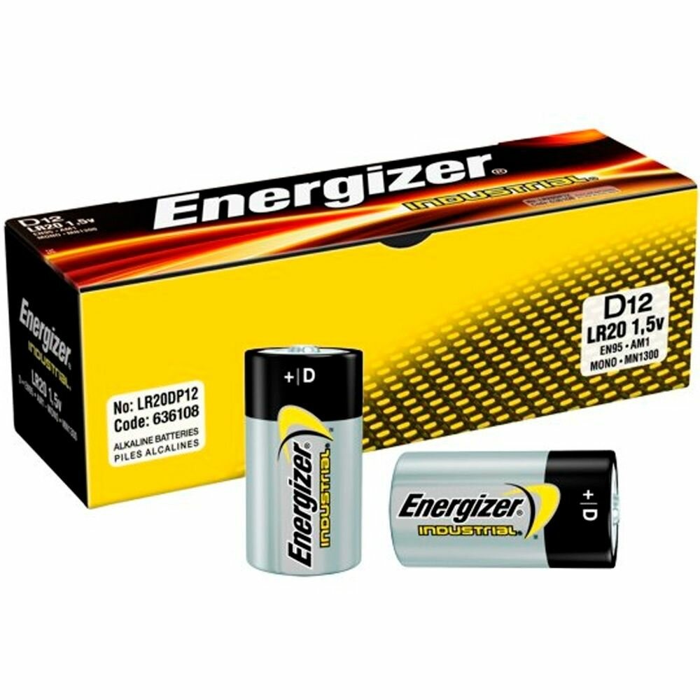 Элемент питания Батарейка "Energizer", Industrial, LR 20 (495733)