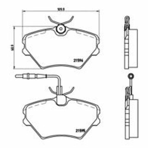 Комплект передних тормозных колодок Brembo p68022 для Renault Laguna I