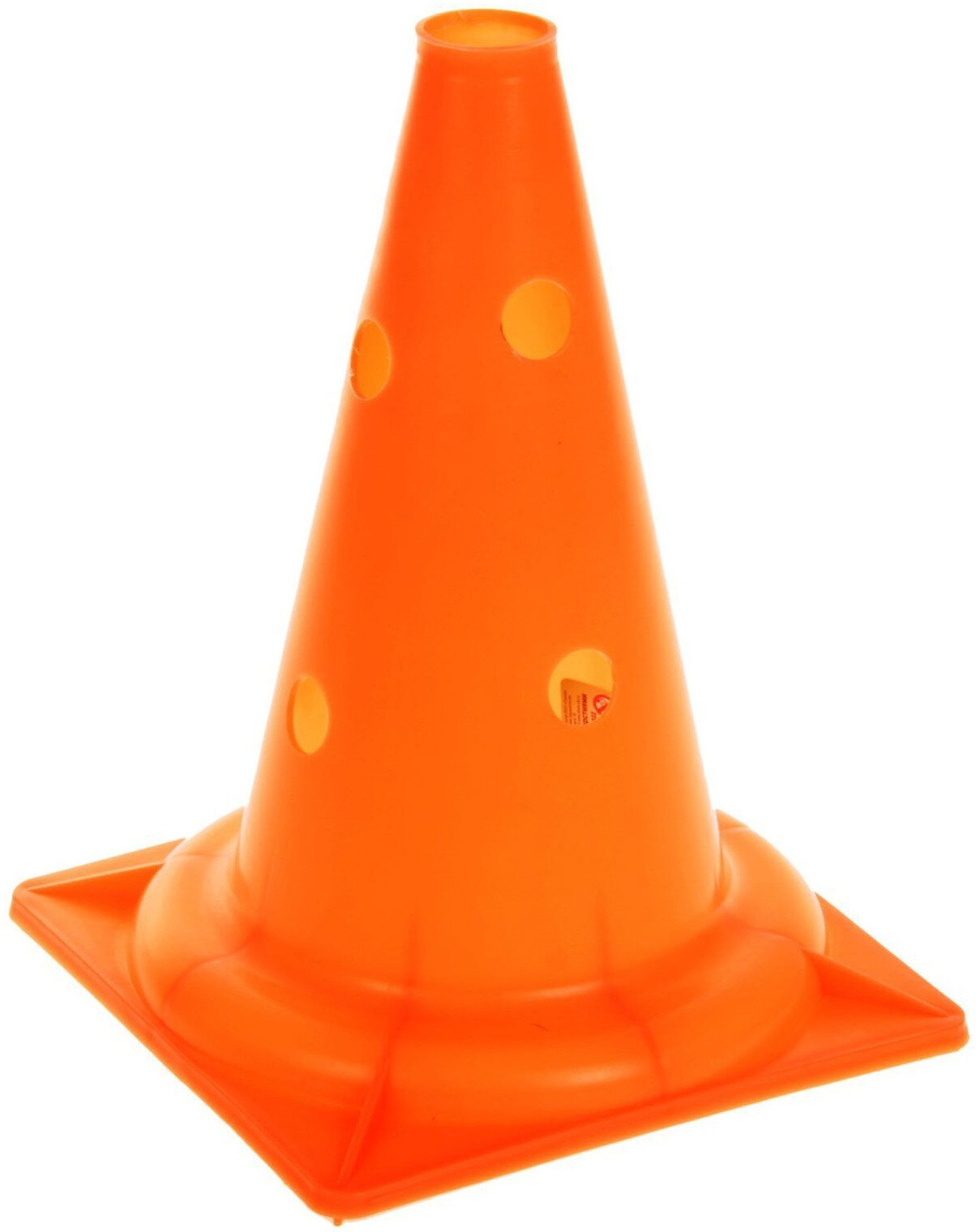 Сигнальный тренировочный конус с отверстиями, спортивный футбольный конус для разметки, пластиковый разметчик для спортивных игр и эстафет, высота 33 см, цвет оранжевый