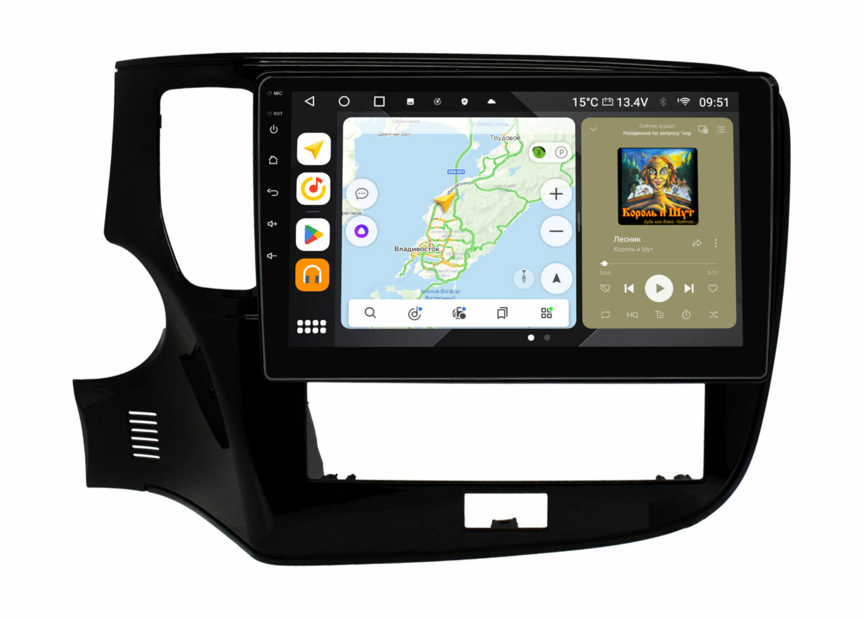 Магнитола Mitsubishi Outlander 2018+ / 10 дюймов, 4/64GB, 8 ядер, DSP, 4G, Android 10 / Wide Media