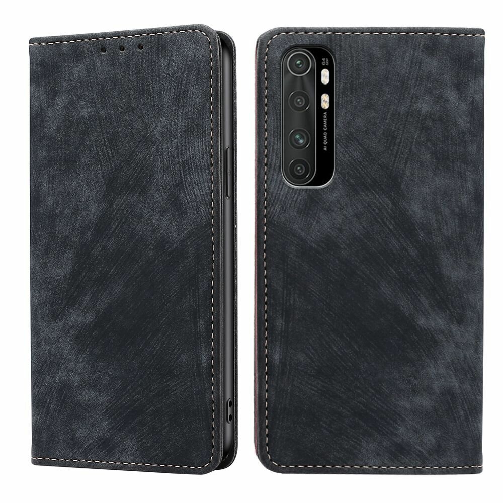 Чехол-книжка MyPads для Xiaomi Mi Note 10 Lite / Сяоми Ноте 10 Лайт мягкое прикосновение (черный)