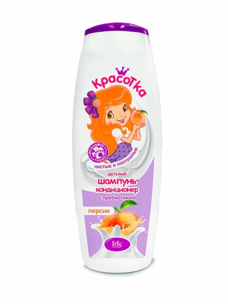 Красотка Детский шампунь-кондиционес пребиотиком персик ф-