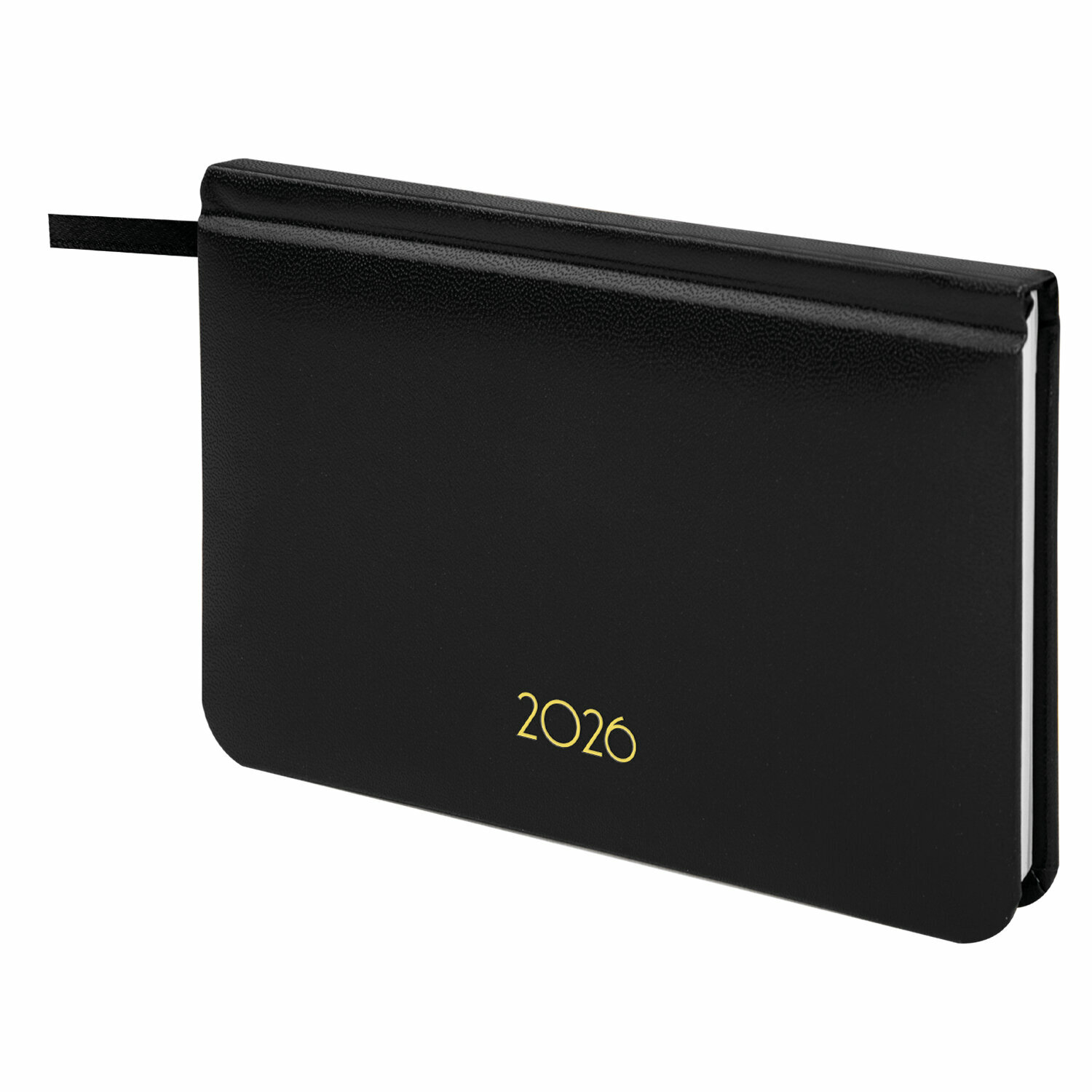 Еженедельник датированный 2026, малый формат 95х155 мм, А6, BRAUBERG "Select", балакрон, черный, 117193 (цена только за 1 шт.)