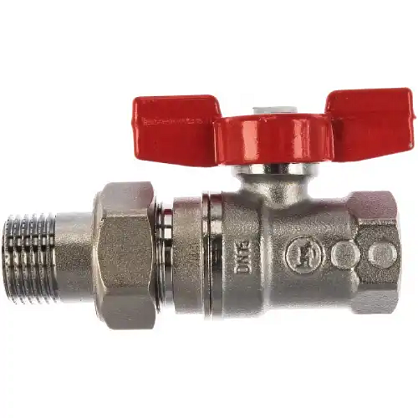 GIACOMINI R259X003 r259x003 giacoMini (Мини) кран шар, r259d, 1 / 2, 1 / 2, вн, ручка-бабочка красная, хром, с разъем