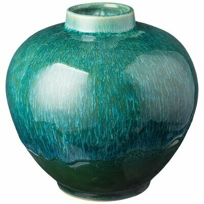 Ваза "Малахит" диаметр 18,5 см высота 18,5 см, керамика. Цвет зеленый