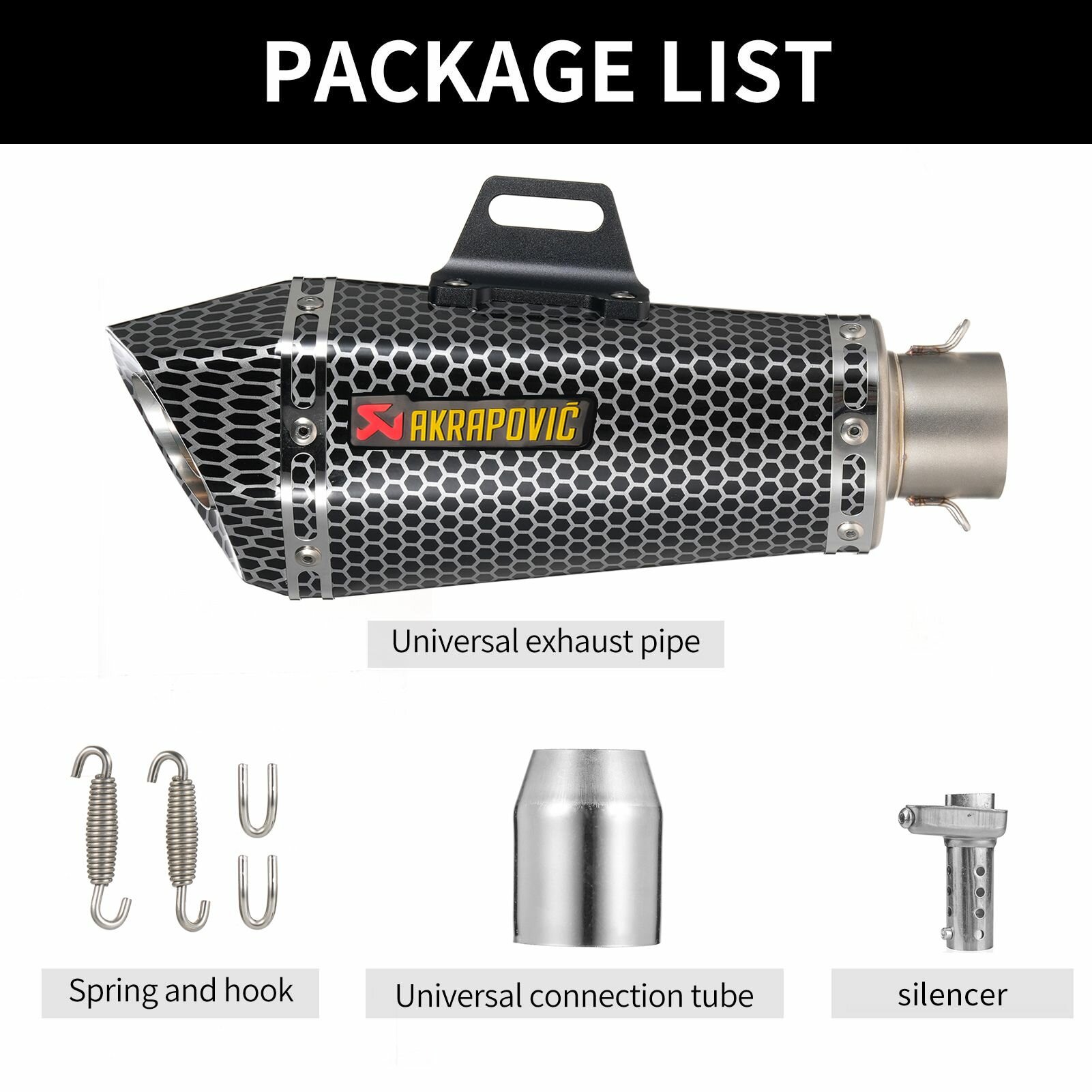 Глушитель из углеродного волокна 1,5-2 дюйма, термостойкий, для мотоциклов, ATV