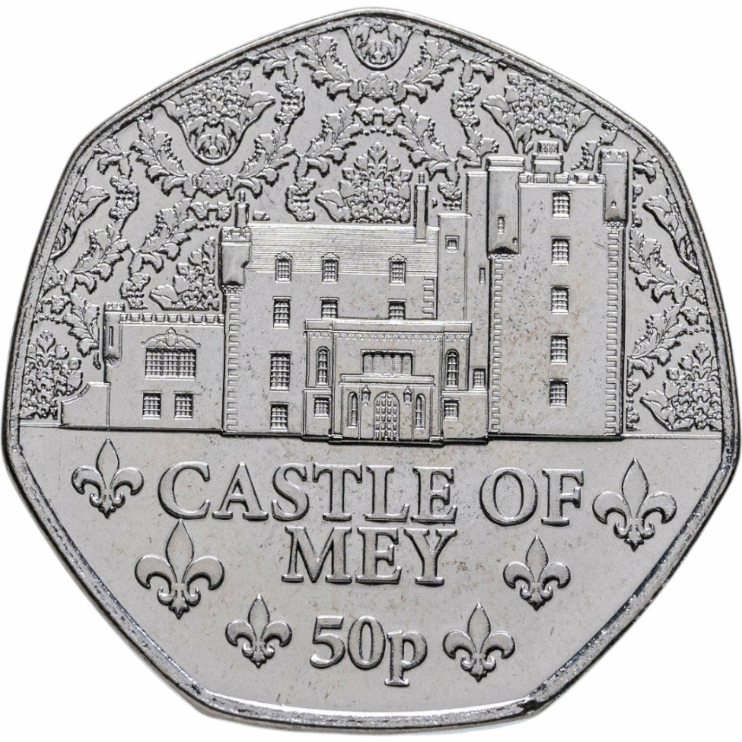 Джерси 50 пенсов pence 2025 "Королевская резиденция - Замок Мэй", Мельхиор медь-никель, в сохранности BUNC