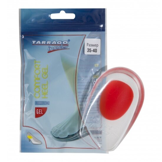 Подпяточник Tarrago гелевый, с высокой пяткой, COMFORT HEEL GEL, размер 35/40