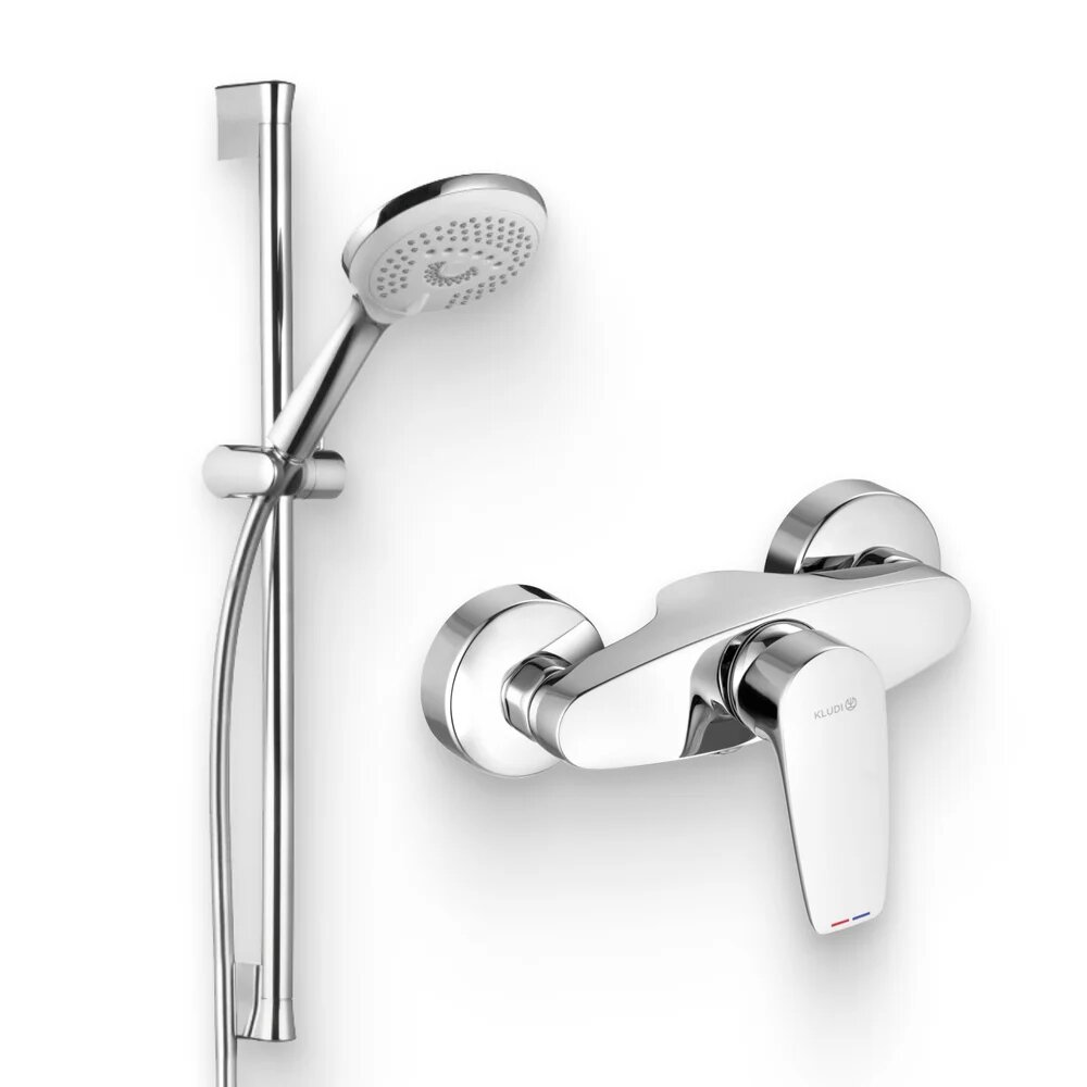 Душевой комплект Смеситель для душа Kludi Pure&Solid 348410575 / Гарнитур Freshline 6793005-00