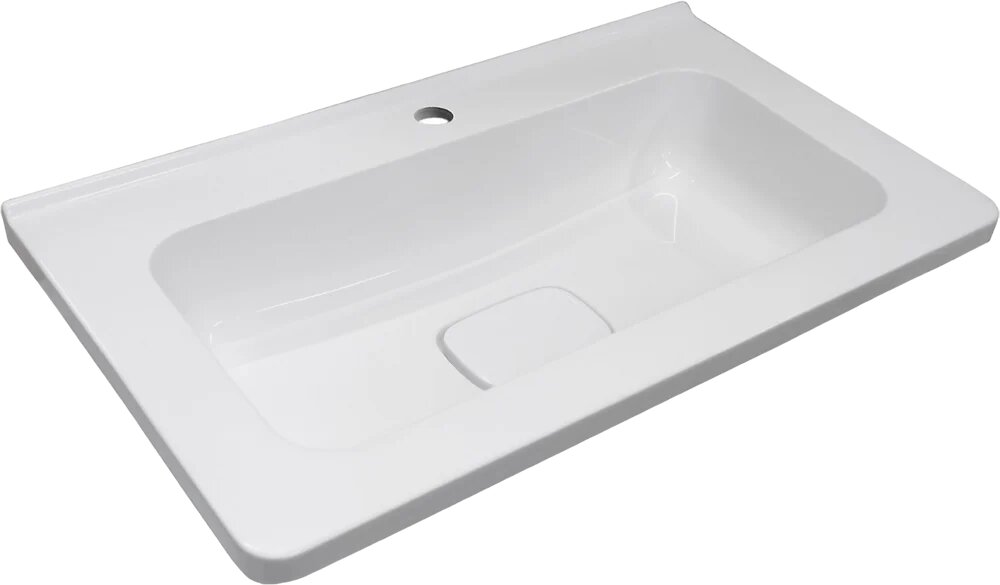 Мебельная раковина Style Line Каре Люкс Мини 60 из искусственного мрамора, раковина для ванной, белая, прямоугольная
