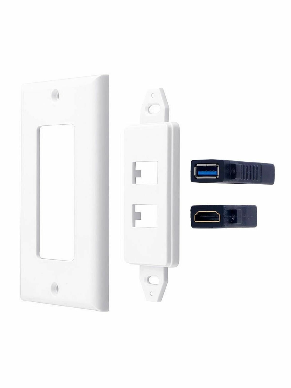 Комплектвилка_розетка, Разъемы HDMI 4K/USB3.0 с двумя разъемами высокой четкости на панели без сварки