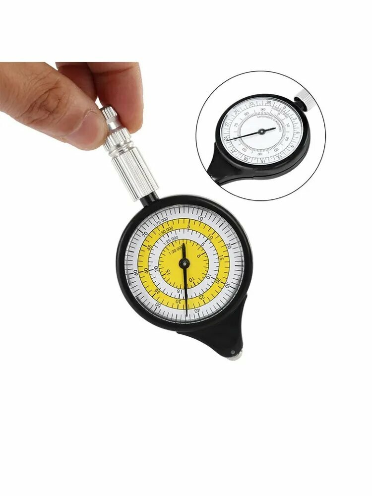 Курвиметр двойной туристический, картографический, ручной дорожный