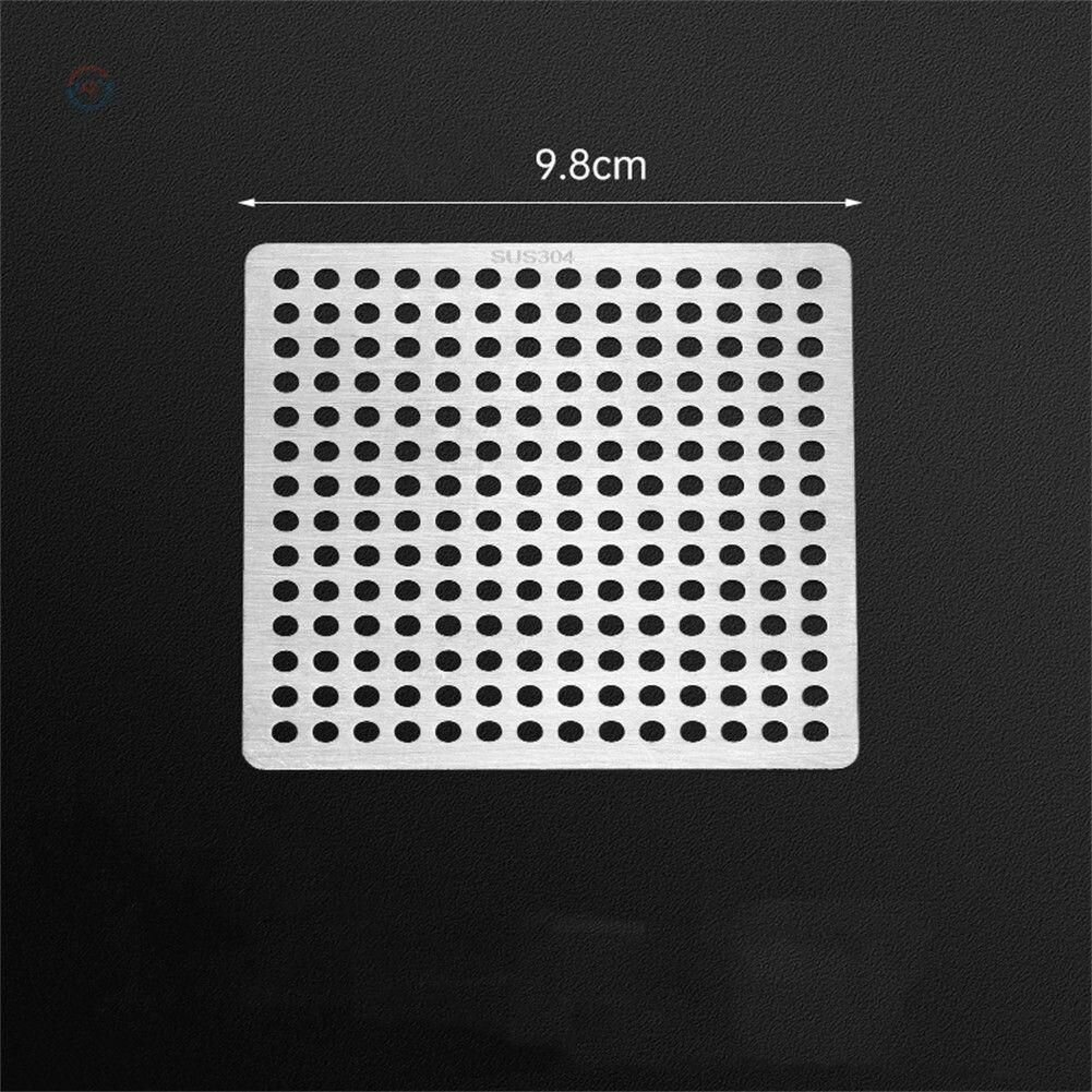 Решетка-фильтр для слива в ванной из нержавеющей стали, квадратная противоволосная сетка, защита от засора, 7-15 см