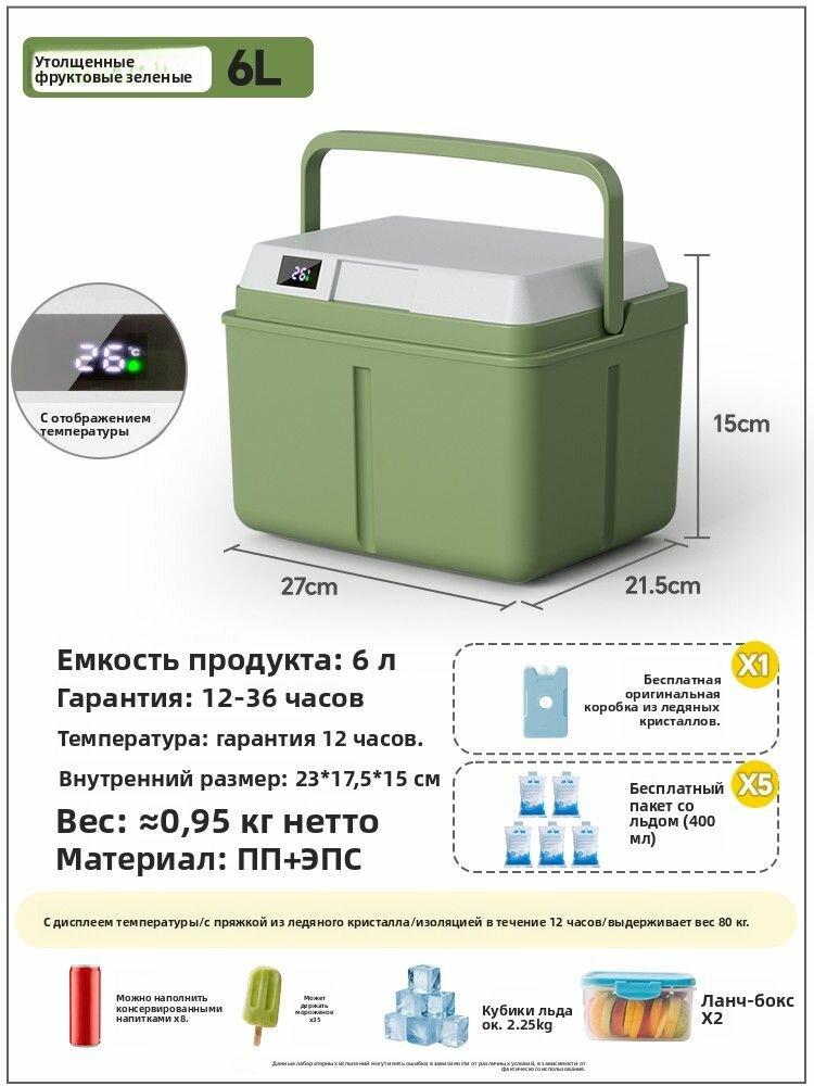 Термоконтейнер Dr. Lu Изотермический бокс с дисплеем 7 размеров Холод и тепло