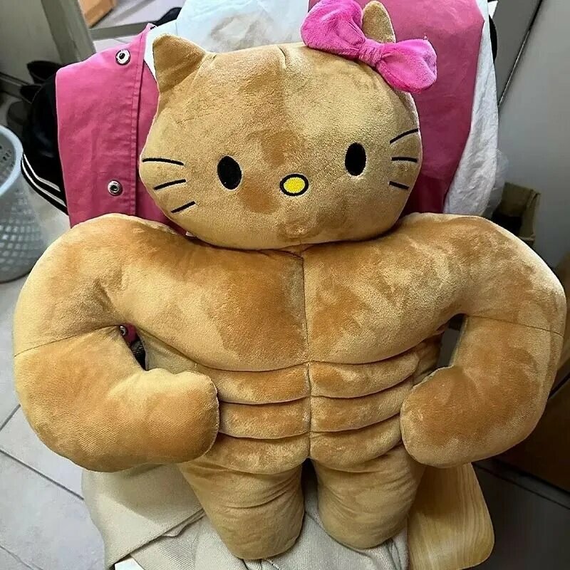 Интерактивная кукла Hello Kitty "Мышцы Китти", мягкая, винил