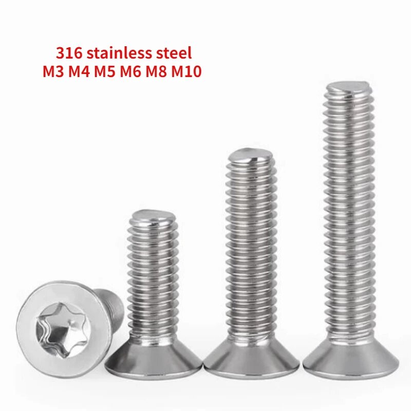 Болты Torx M8х45мм из нержавеющей стали, 20шт