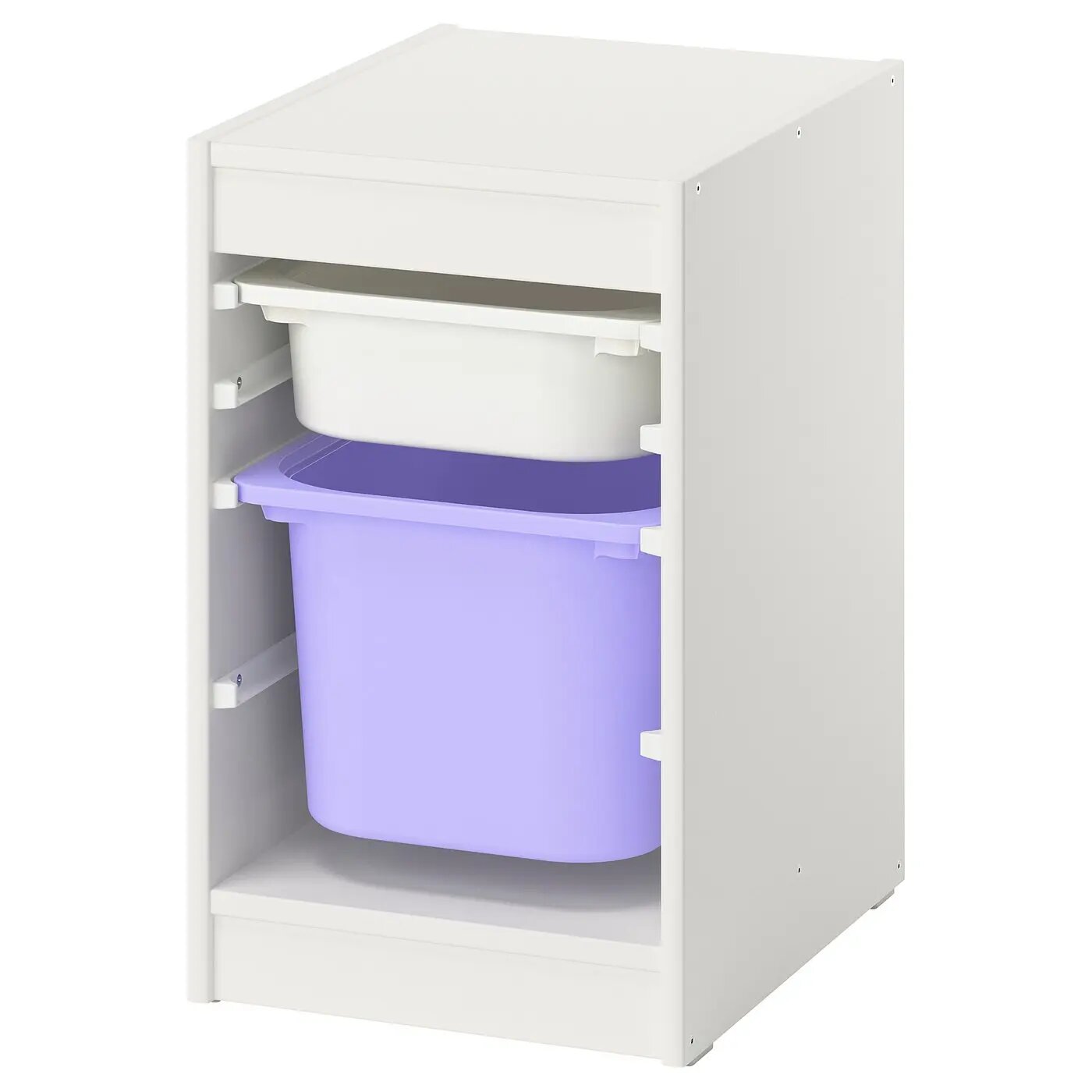 IKEA Комбинация для хранения TROFAST с ящиками, белый/лаванда, 34x44x56 см