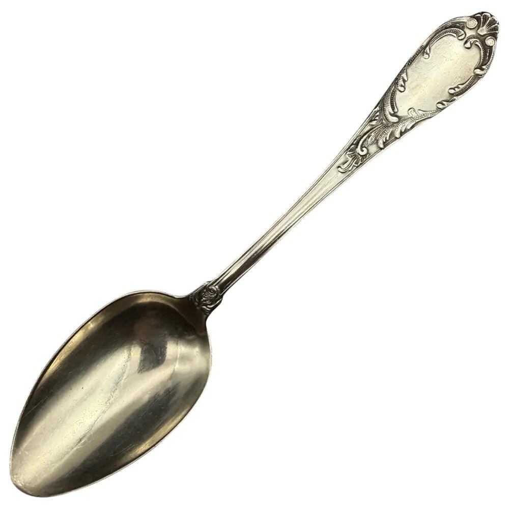 Ложка столовая "Пламя старое", 22 см, мельхиор, 1950-1960 гг, ЗiШ, Вольянск, СССР