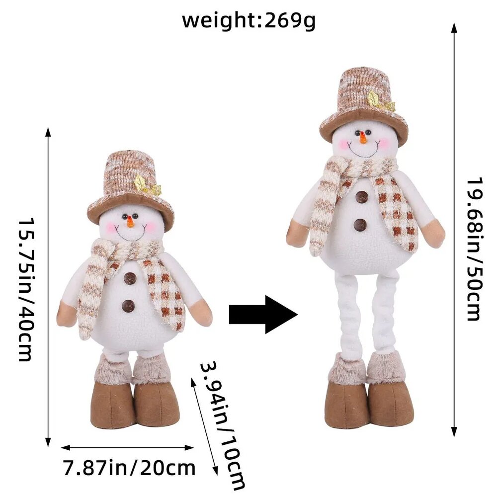 Игрушка под елку Christmas Telescopic Snowman Figure, высота 20 см, длина 25 см