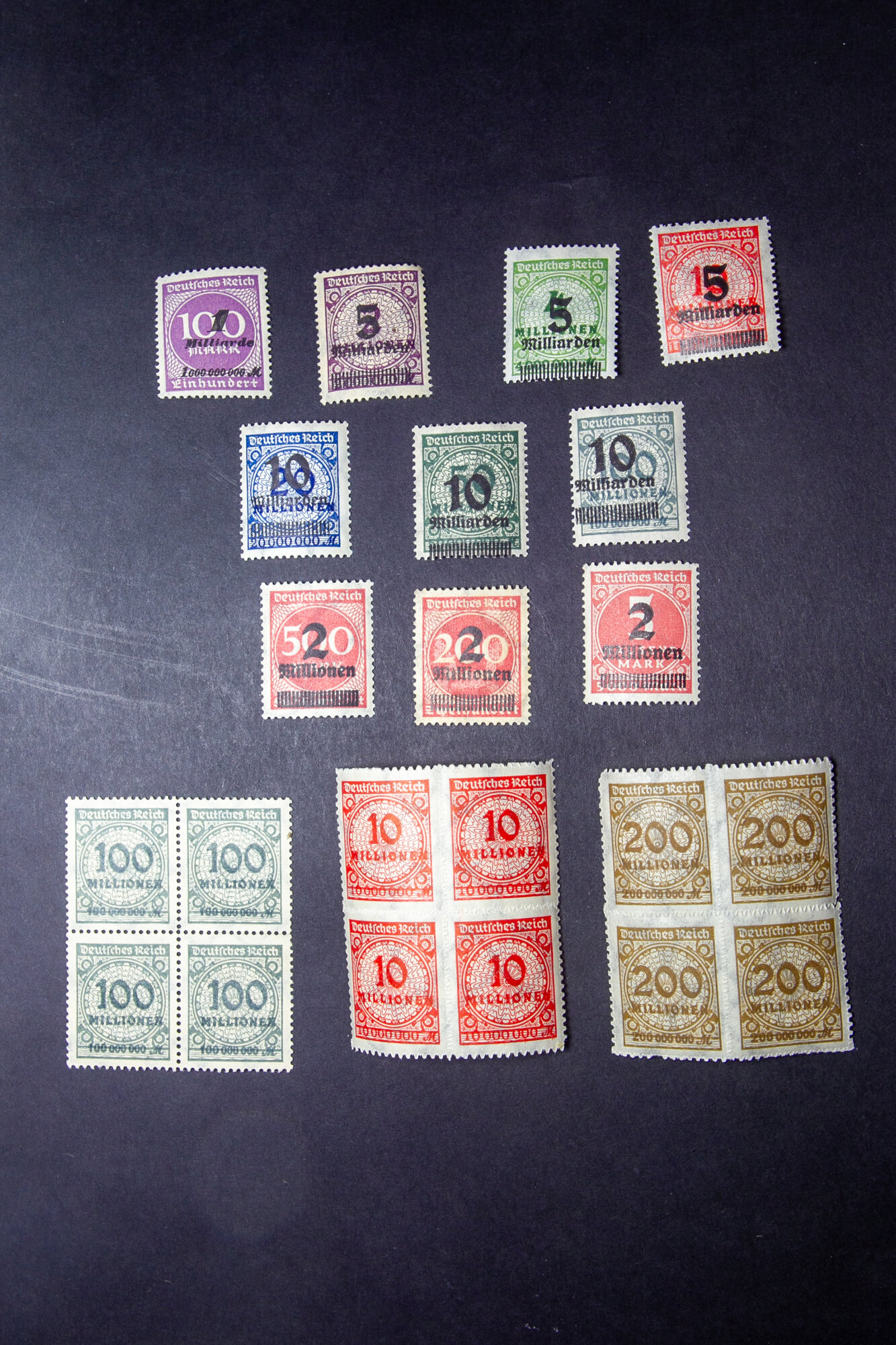 Веймарская республика 1927 год. Веймар. Полная серия. № 403/406 80 лет Пауля Фон Гинденбурга