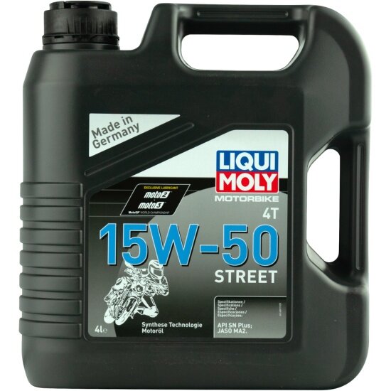 Моторное масло Liqui Moly Motorbike 4T Street 15W-50 HC-синтетическое 4л