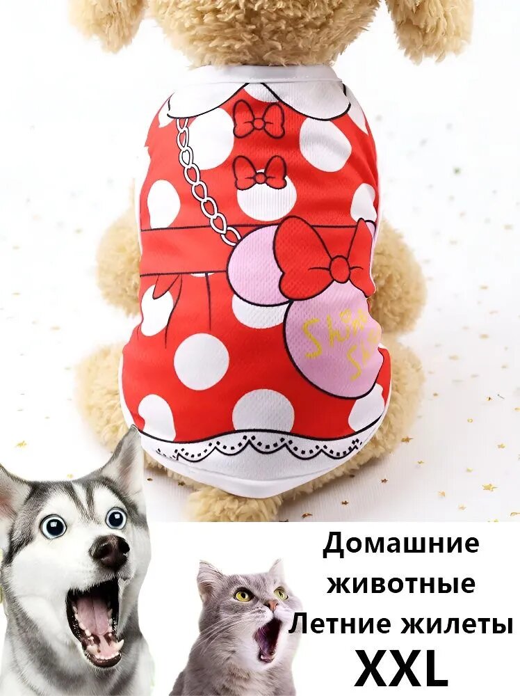 Дышащая летняя жилетка для собак и кошек, размер XXL