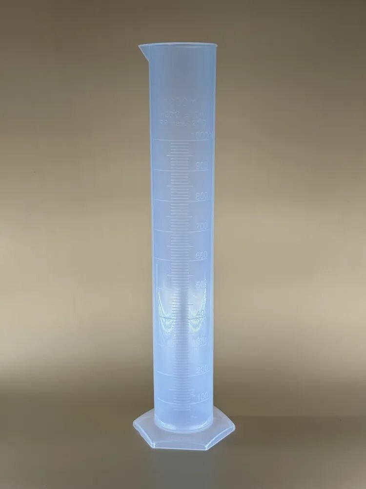 Измерительный цилиндр 1000 мл, пластиковый, с точной шкалой, мерная мензурка для жидкостей, кухни, лаборатории