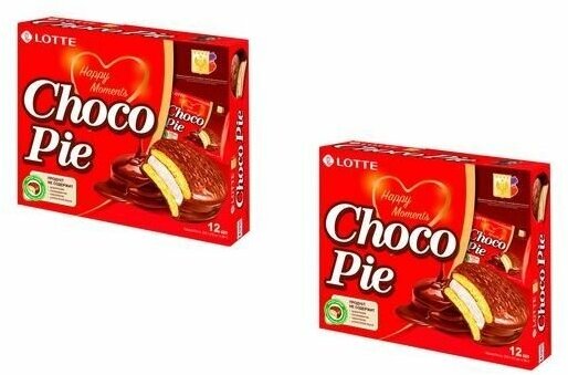 Пирожное чоко ПАЙ лотте 336ГР 12 шт х 2 упаковки