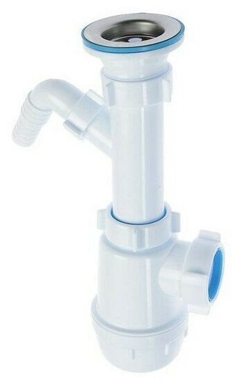 Сифон АНИ Грот 1 1/2"*40 с отводом для стиральной машины А1000