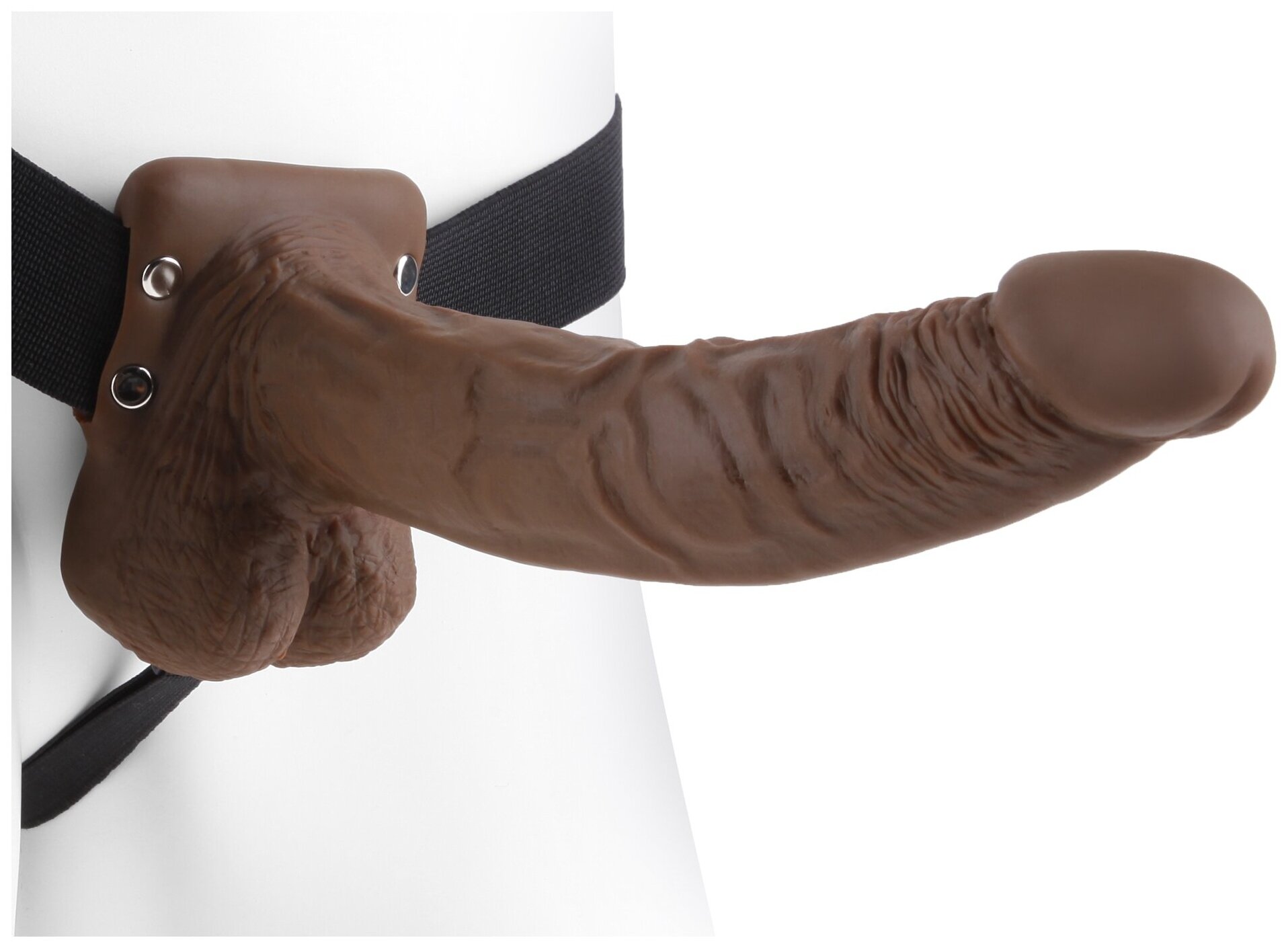 Фаллопротез Pipedream, Hollow Strap-on with Balls, анальная и вагинальная стимуляция, ПВХ