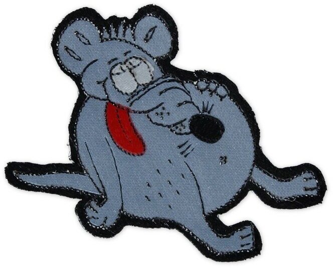 BLITZ термоаппликация №1 1-26 крыса 8.5х7 см декоративная нашивка для одежды и рукоделия