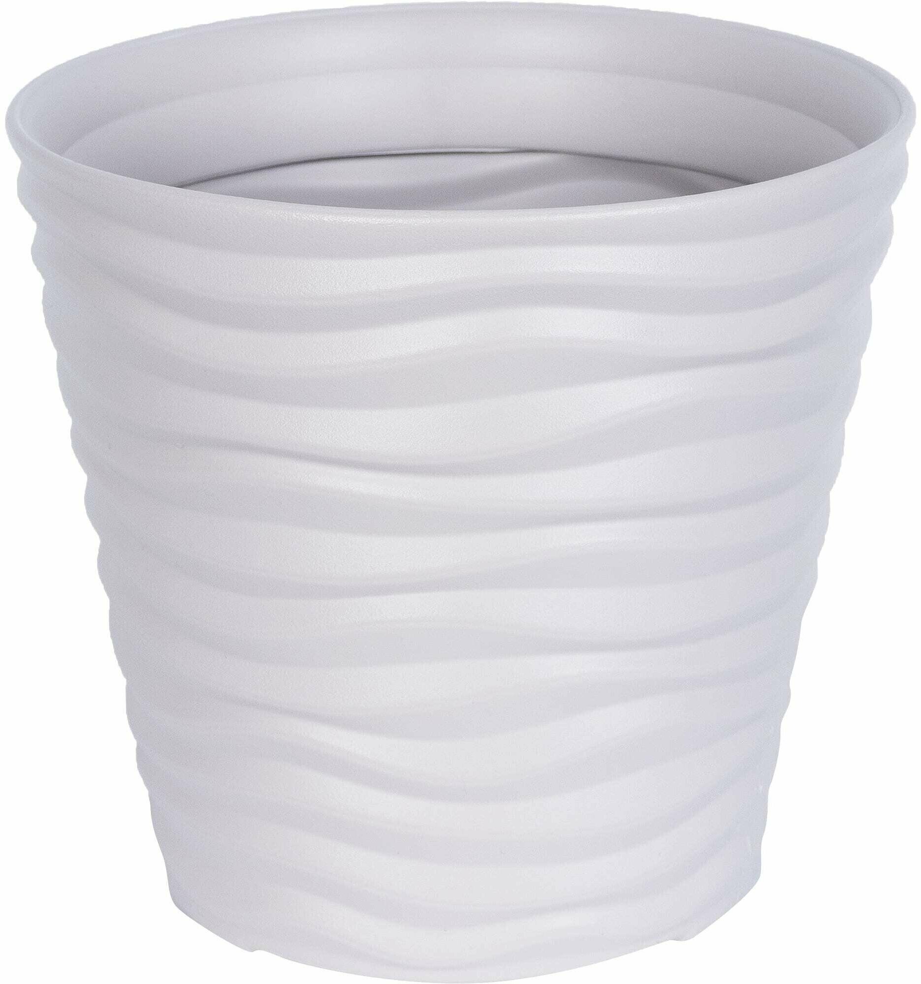 Вазон напольный 8,5л пластиковый для домашнего и уличного применения, идеально подойдет, если растение влаголюбивое