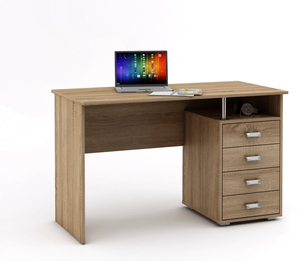 Стол компьютерный, стол письменный Имидж (Арсенал) 51, ШхГхВ: 120х60х75 см, цвет: Дуб сонома