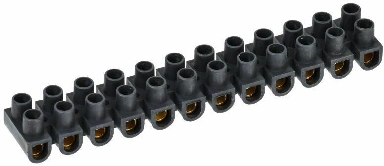 Колодка клеммная ЗВИ-20 н/г 4-10кв. мм 12 пар черн. IEK UZV5-020-06