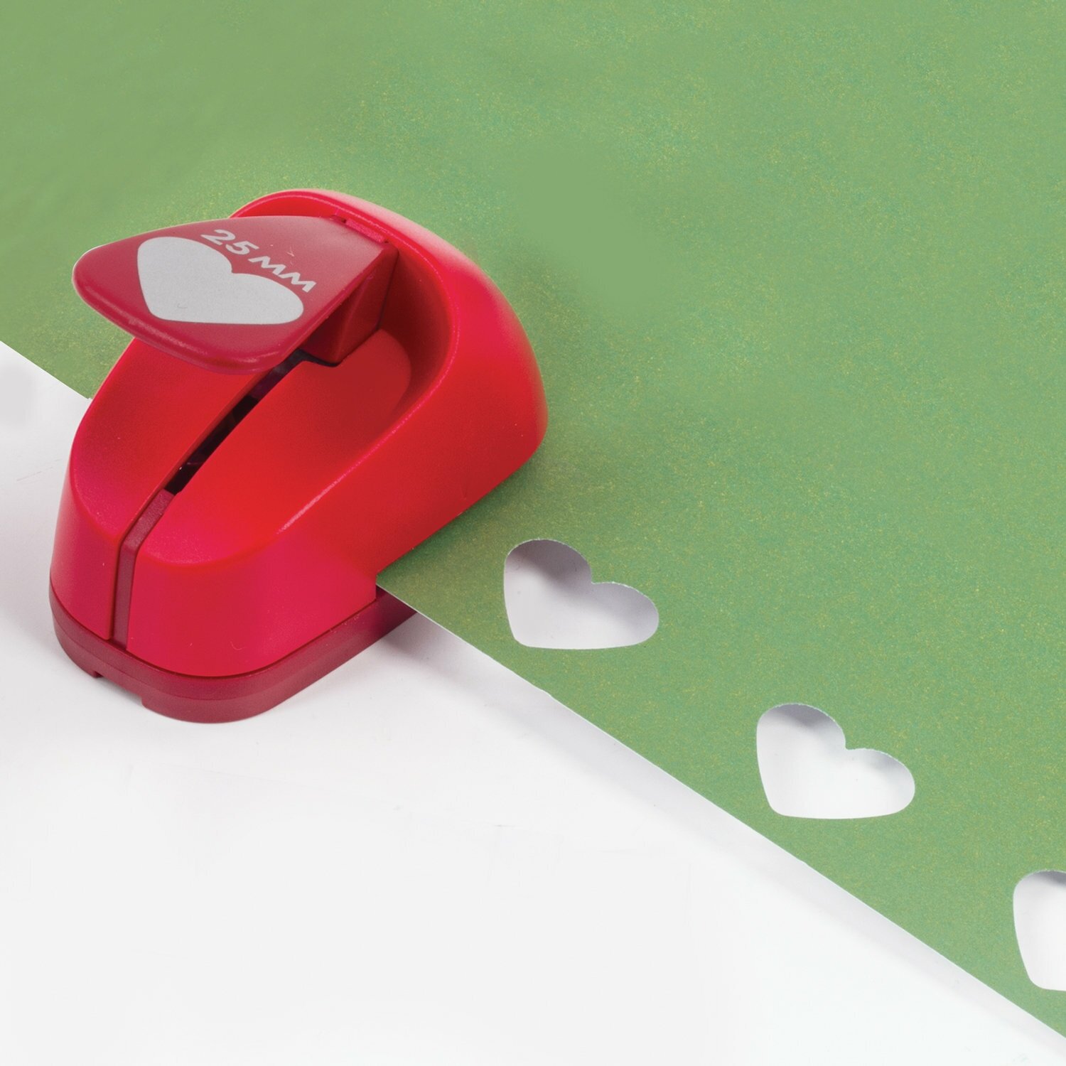 Упаковка 3 шт. Дырокол фигурный "Сердце", диаметр вырезной фигуры 25 мм, остров сокровищ, 227160