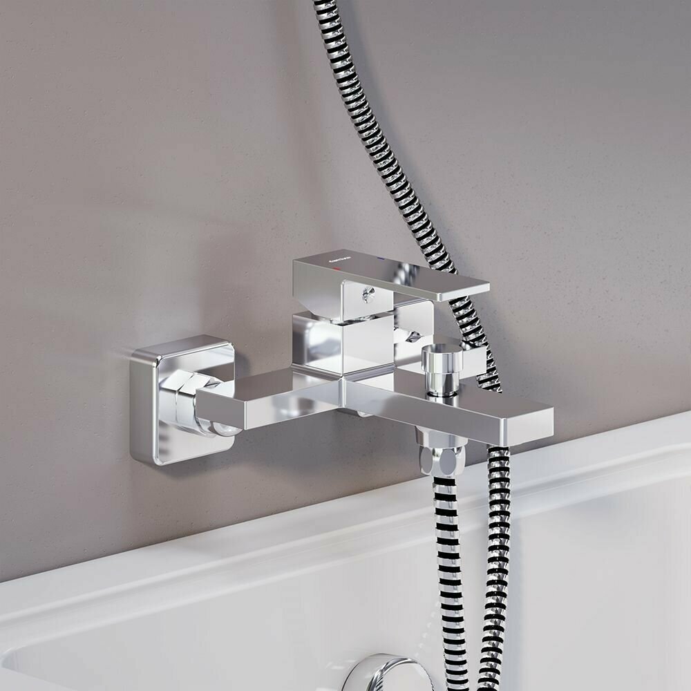 Смеситель для ванны Damixa Venus хром, покрытие High Gloss, керамический картридж Light Flow, аэратор EcoSave