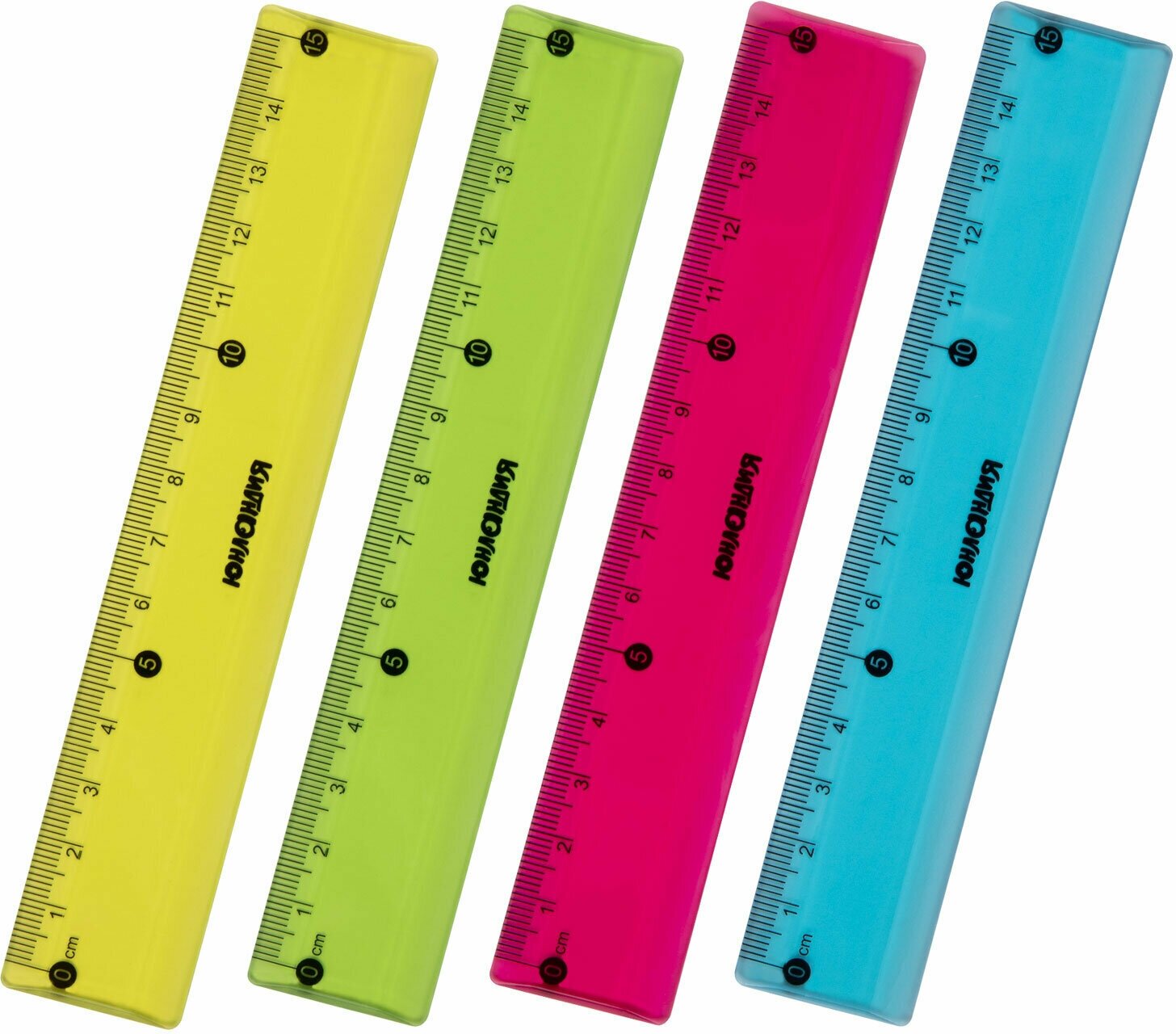 Линейка пластиковая 15 см юнландия "Color", тонированная, ассорти, 210752 (цена только за 1 шт.)