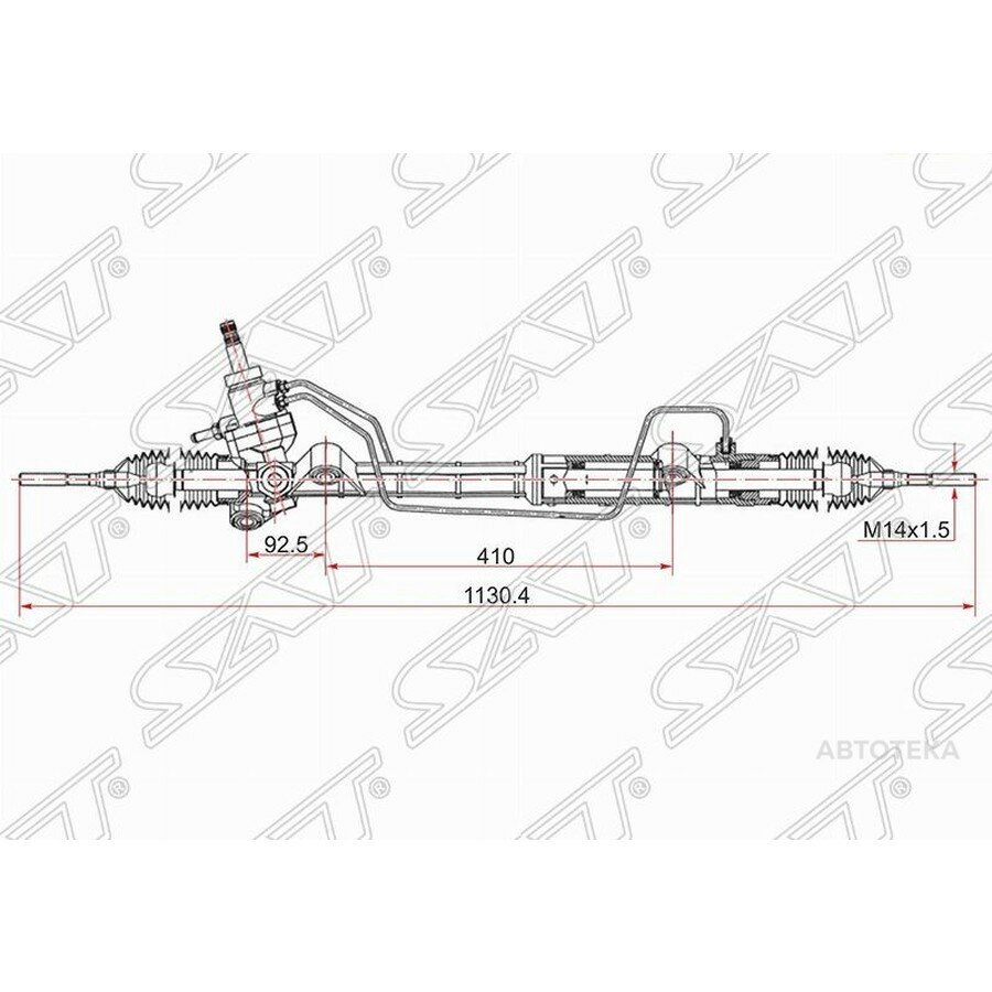 Рейка рулевая MAZDA 6 02-06 SAT STGJ6E32110B