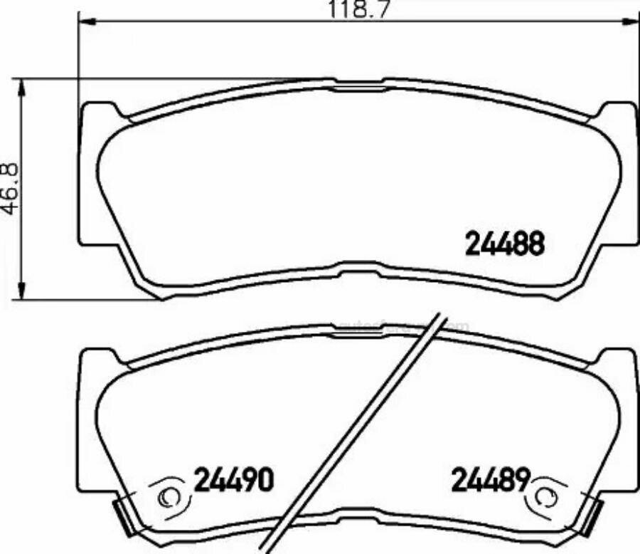 MINTEX MDB2855 Колодки тормозные дисковые к-т 4 шт. MDB2855