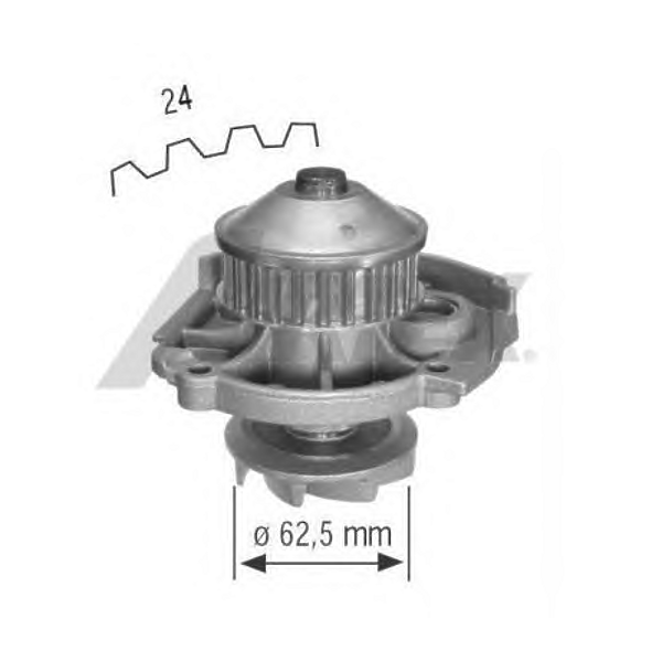 AIRTEX 1616 (1612697280 / 46526243 / 46805736) помпа водяная Fiat (Фиат) Punto (Пунто) 1.1-1.2