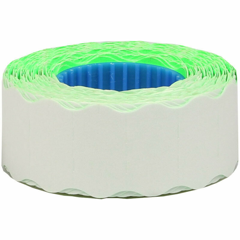 Этикет-лента OfficeSpace, 22*12мм, волна, зеленая, 800 этикеток, 10 штук, 243314