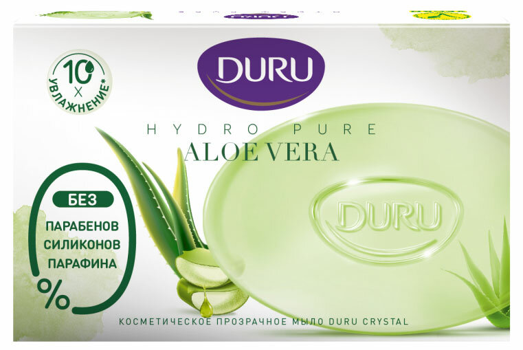 Мыло твердое Duru Hydro Pure Aloe Vera алоэ вера, 106 г
