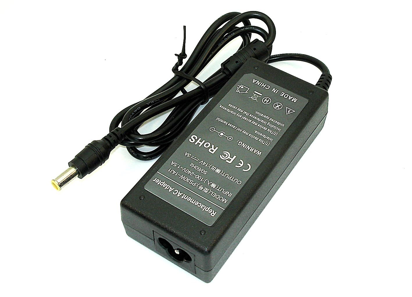 Блок питания для монитора и телевизора LCD Samsung 14V 3A 42W 6.5x4.5mm (API1AD02 AD6090), без сетевого кабеля, OEM