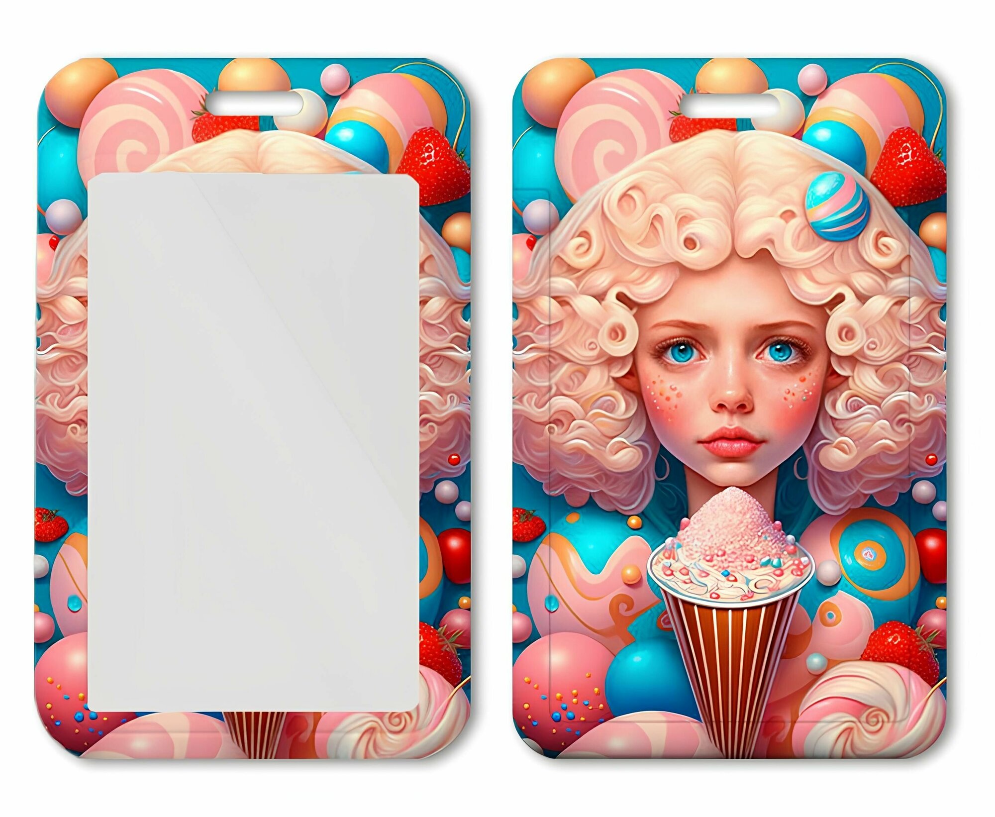 Чехол для пропуска и кредитных карт "Алиса"