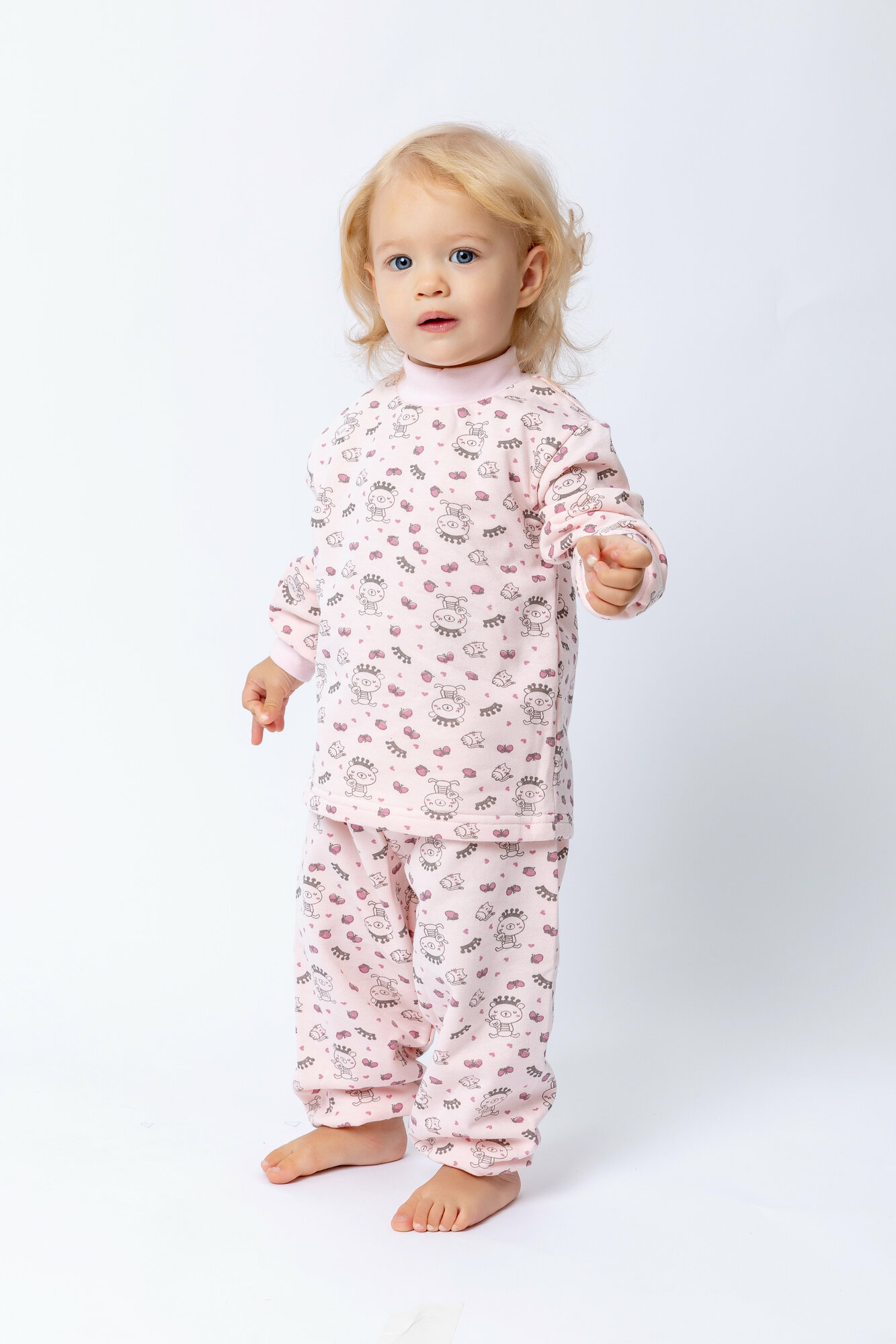 Комплект одежды Жёлтый кот 602и-116-розовый