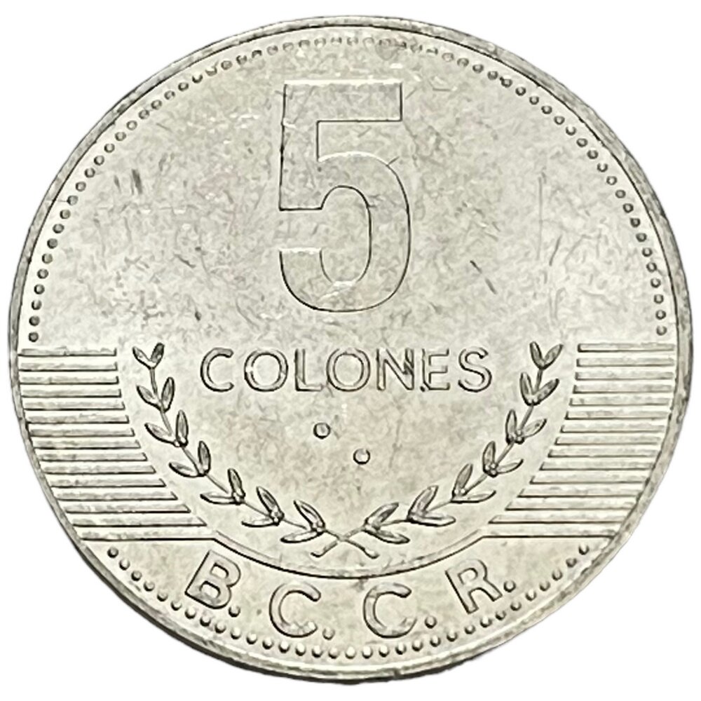 Коста-Рика 5 колонов 2008 г.