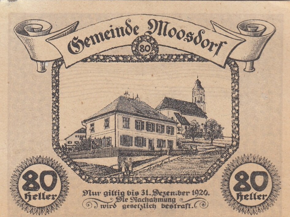 Австрия, Мосдорф 80 геллеров 1914-1920 гг. (№2)