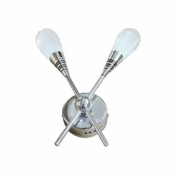 Настенный светильник Delight Collection MD17028028 MB17028028-2A chrome, Прозрачный/Хром, LED, 2 x 2.4 Вт.